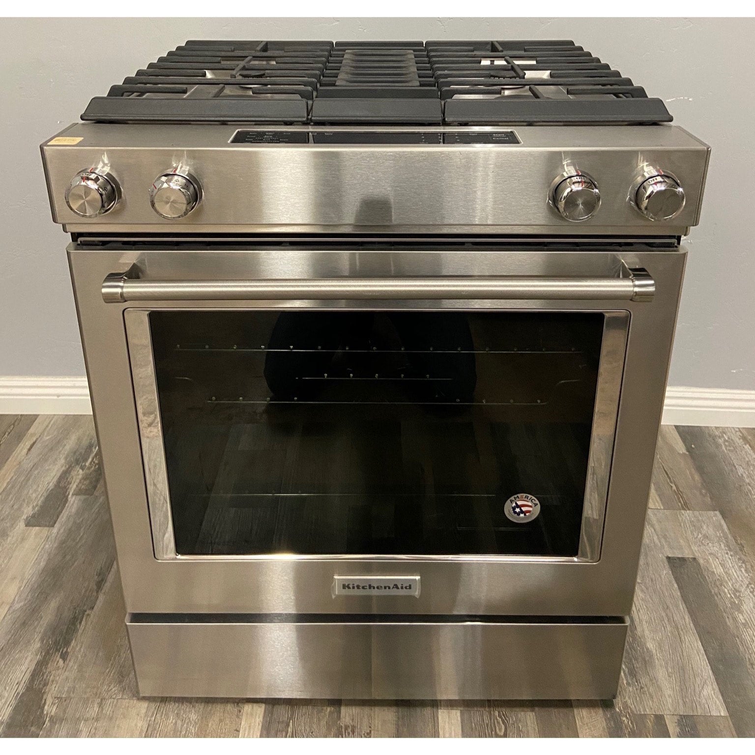 KitchenAid 6.4 Cu. Ft. Stainless Steel dual fuel- downdraft Stove ...